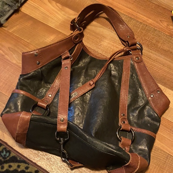 Joe's Jeans | Bags | Joes Black And Brown Handbag | Poshmark